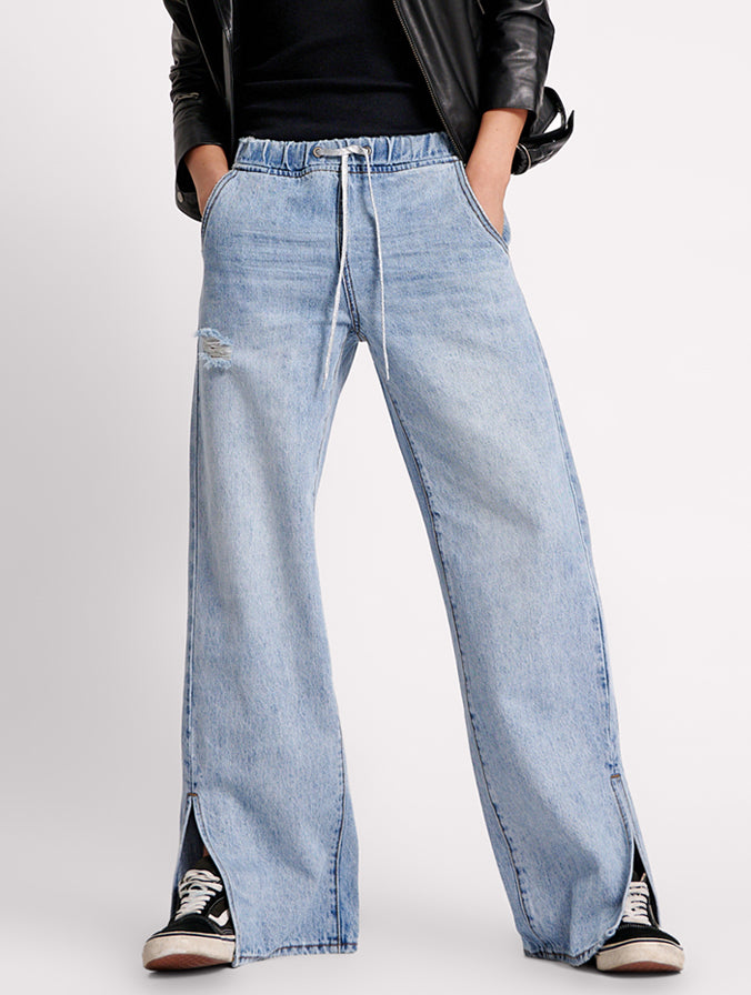 Women's Wide Leg Denim Jeans - High Rise, Low Rise Styles - One Teaspoon