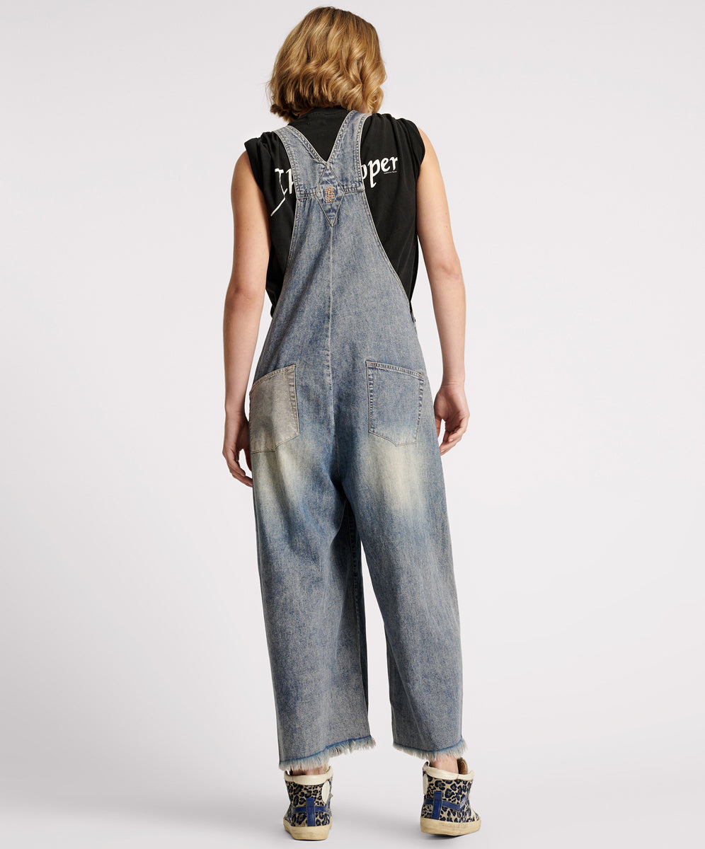 Dirty Blue Stanton St Skater Denim Overalls | One Teaspoon