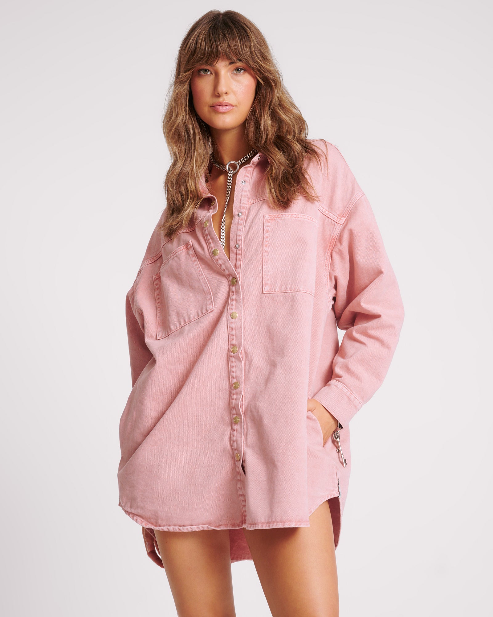 Denim Daria Dress - Vintage Red | One Teaspoon